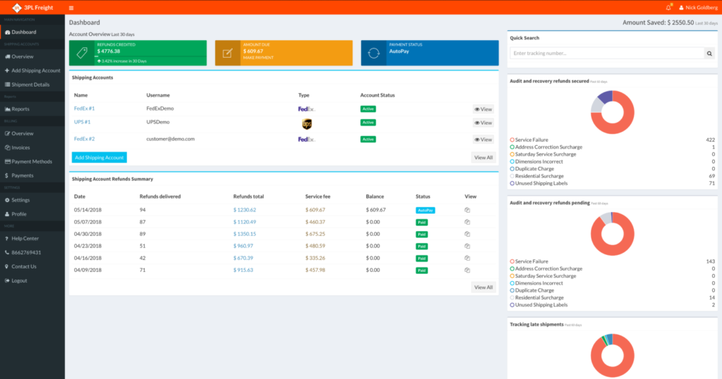 Parcel Audit Analytics « 3PL Freight Services