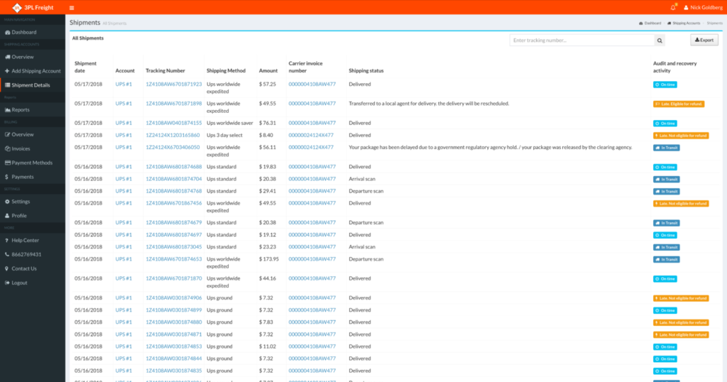 Parcel Audit Analytics « 3PL Freight Services